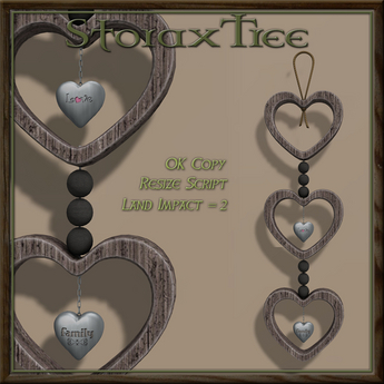 Second Life Marketplace - Hearts & Beads Wall Decor A1