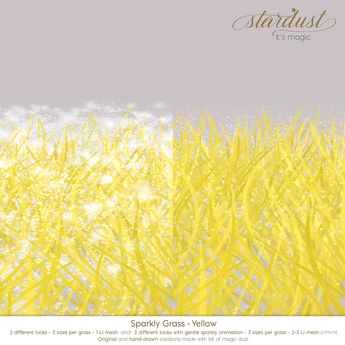 Second Life Marketplace - Stardust - Sparkly Grass - Yellow