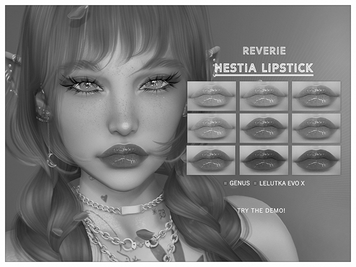 Second Life Marketplace - [REVERIE] Hestia Lipstick DEMO