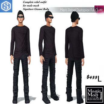 Second Life Marketplace - Rebel complete Outfit Male Signature Gianni-BOX