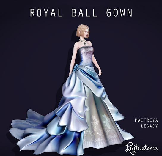 Second Life Marketplace - Royal Ball Gown - Soft Sky - Lilitu Store