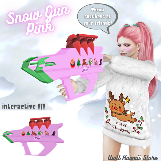 Second Life Marketplace - Snow Gun pink- UwU Kawaii Store