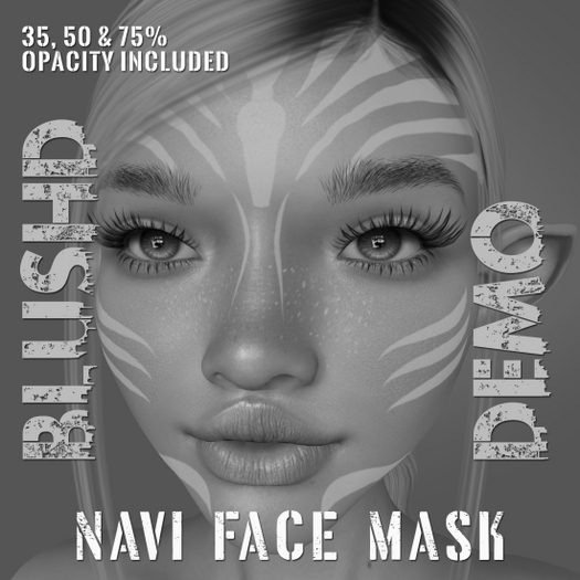 Second Life Marketplace - BLUSHD - Avatar Navi Face Mask - BOM EvoX (DEMO)