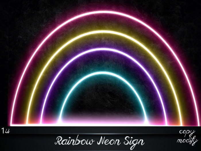 Second Life Marketplace - .. Indicax420 .. Rainbow Neon SIgn