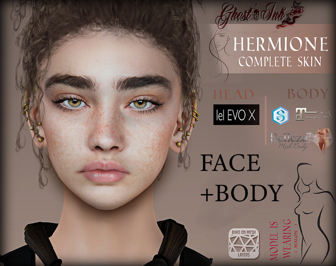 Second Life Marketplace - GHOST INK \\ HERMIONE SKIN // TONE 05 EVO X