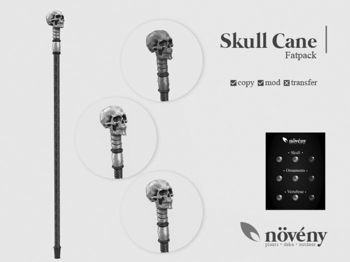 Second Life Marketplace - Noveny - Skull Cane - DEMO