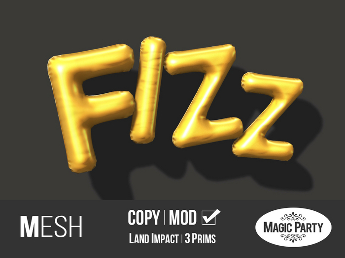 Second Life Marketplace - FIZZ Word Balloon - New Years