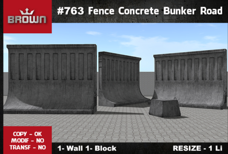 Second Life Marketplace - 763 Fence Concrete Bunker Road