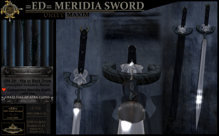 Second Life Marketplace - =ED= MERIDIA SWORD - v1.5 - [UM-2H-NS]