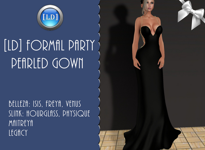 Second Life Marketplace - [LD] Formal Party Pearled Gown