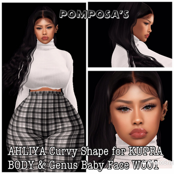 Second Life Marketplace - AHLIYA Curvy shape for KUPRA BODY & Genus ...