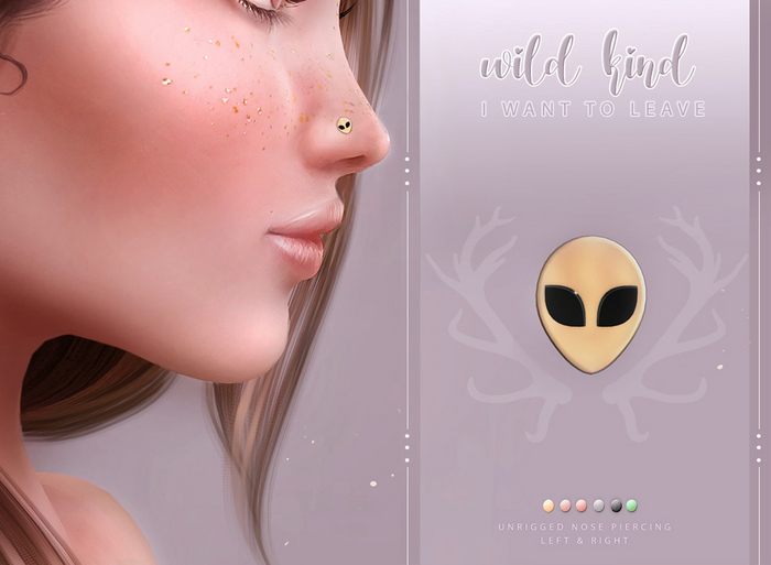 Second Life Marketplace - .wild kind. I want to leave - Alien Head Nose ...