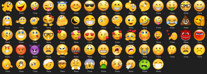 Second Life Marketplace - Emoji Set of 86 Full Perm Textures 1024X1024 ...