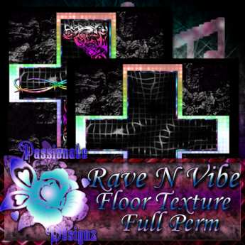 Second Life Marketplace - Passionate Designz Rave N Vibe Floor Texture Set