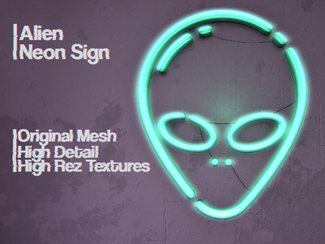 Second Life Marketplace - Alien neon sign