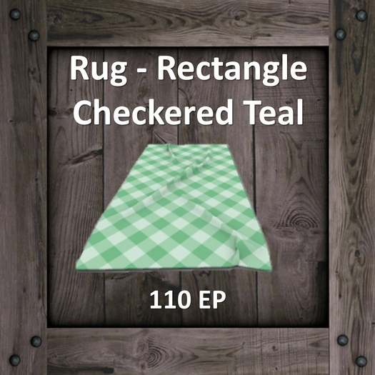 Second Life Marketplace - DFS Rug - Rectangle Checkered Teal (DFS ...