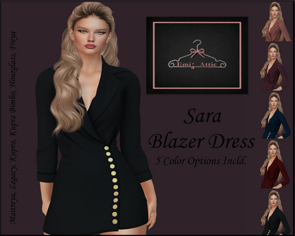 Second Life Marketplace - Emi's Attic ~ Sara Blazer Dress
