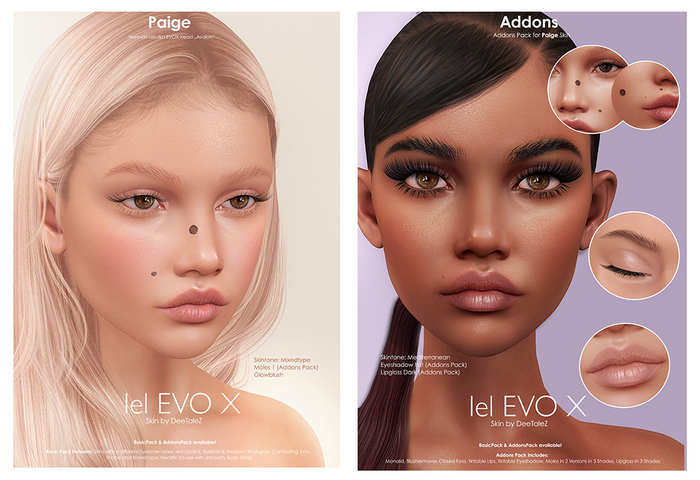 Second Life Marketplace - DeeTaleZ *SKINS - BASICPACK* lel EVOX - Paige ...