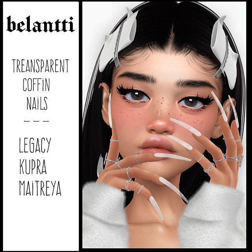 Second Life Marketplace - Transparent Coffin Nails