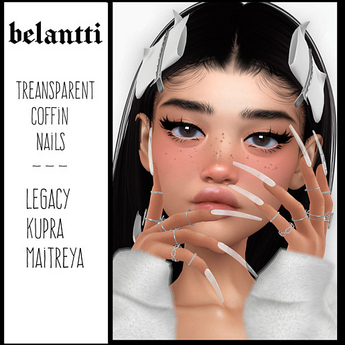 Second Life Marketplace - Transparent Coffin Nails