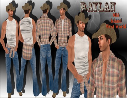 Second Life Marketplace - Cowboy Raylan as pictured with Boots hat Prim ...