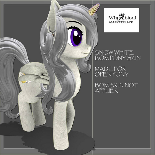 Second Life Marketplace - Snow White BOM Pony Skin (Boxed)