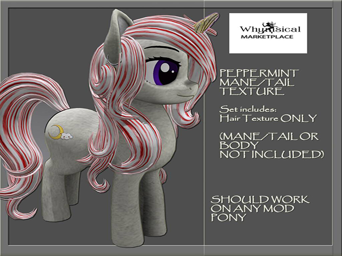 Second Life Marketplace - Peppermint Mane/Tail Hair Texture