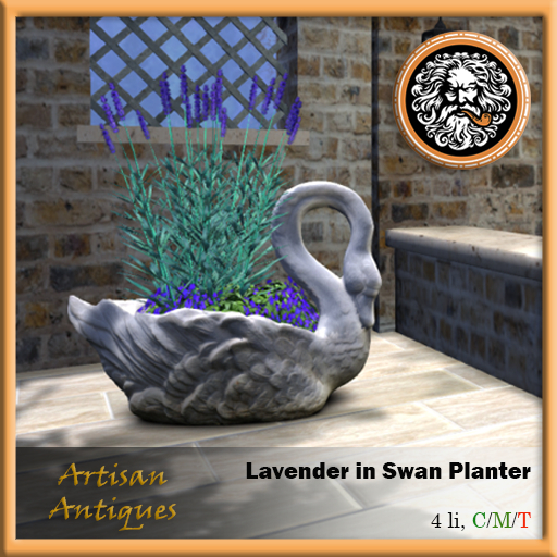 Second Life Marketplace - Lavender in Swan Planter