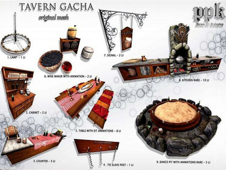 Second Life Marketplace - PPK Tavern gacha - Table