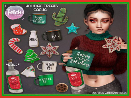 Second Life Marketplace - [Fetch] Holiday Treats - Candy Cane Cookie ...