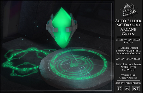 Second Life Marketplace - MC Dragon Autofeeder ( Arcane Green )