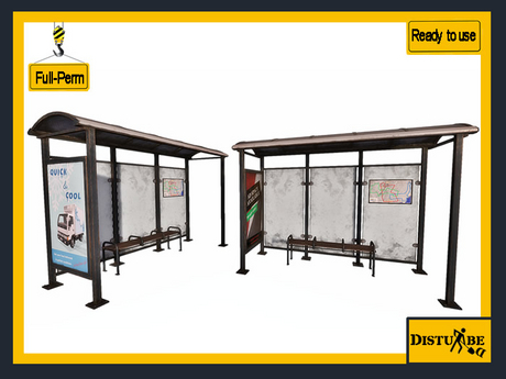 Second Life Marketplace - ::DisturbeD:: Bus Stop - FULL PERM MESH