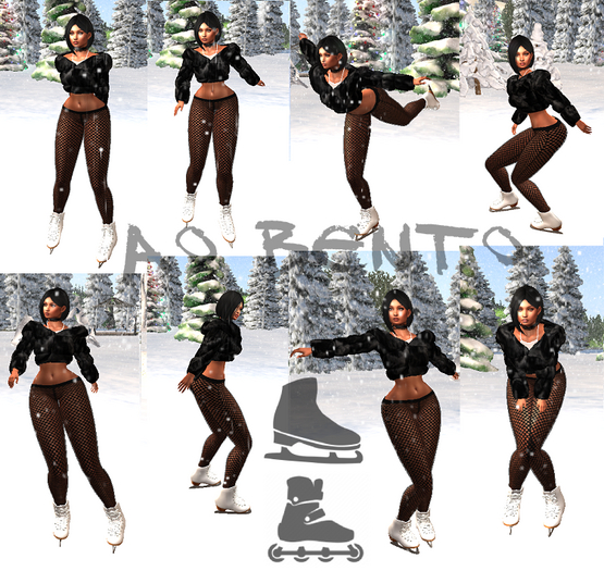 Second Life Marketplace - AO Roller Skate / Ice Skate BENTO (HUD) Full ...
