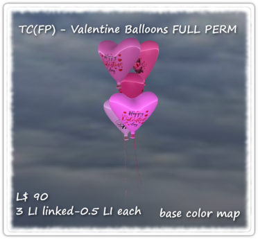 Second Life Marketplace - Valentine Balloons FULL PERM
