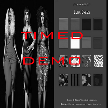 Second Life Marketplace - ~.lady mode.~ luna dress_timed demo