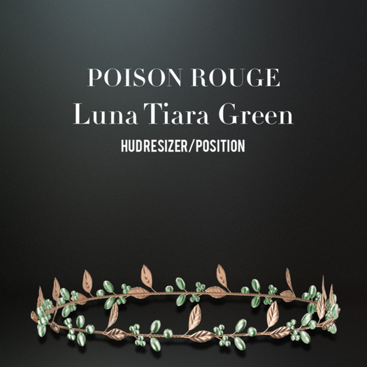 Second Life Marketplace - POISON ROUGE Luna Tiara - Green