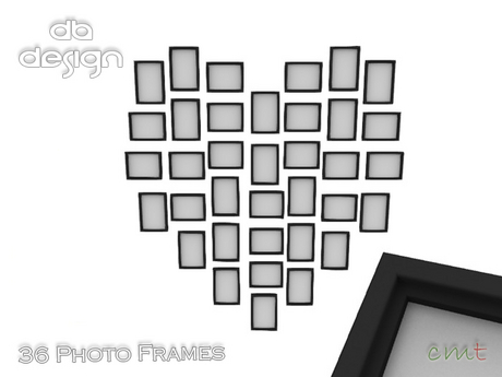 Second Life Marketplace - ::db:: Heart Gallery with 36 Photo Frames ...