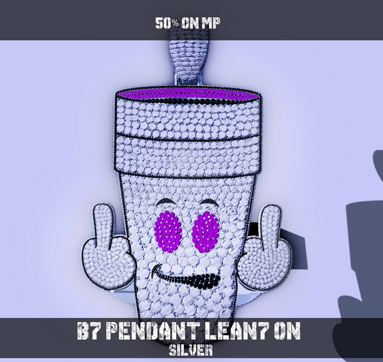 Second Life Marketplace - [b7] LEAN PENDANT ONLY SILVER