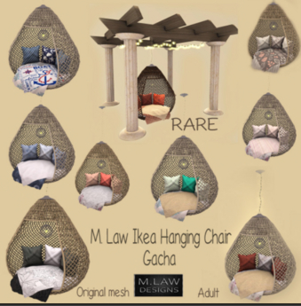 Second Life Marketplace - .:M.LAW:. Ikea Hanging Chair ADULT FOUR