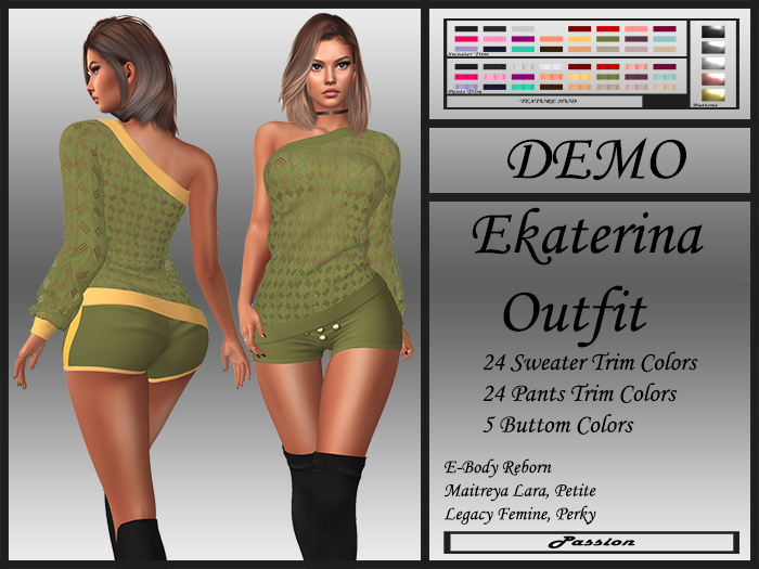 Second Life Marketplace Demo Passion Ekaterina Outfit