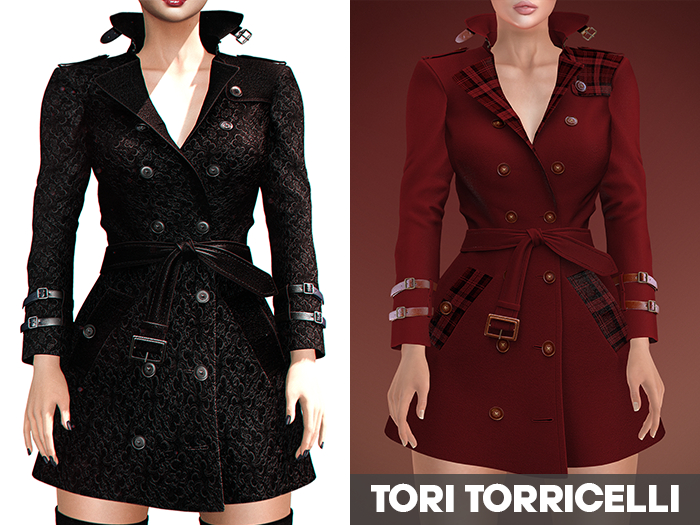 Second Life Marketplace - TORI TORRICELLI // Audrey Trench Coat ...