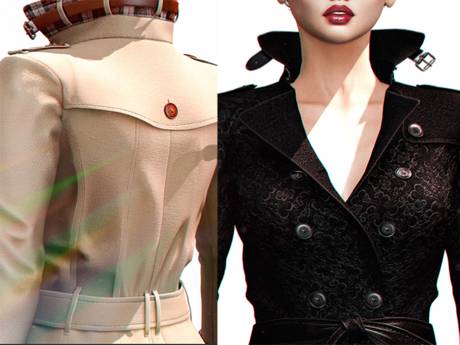 Second Life Marketplace - TORI TORRICELLI // Audrey Trench Coat // Powder