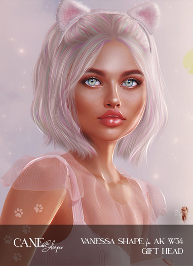 Second Life Marketplace - 01/07/2022 VANESSA Shape For AK W34 Gift Head ...