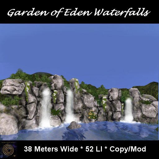 Second Life Marketplace - Garden of Eden Waterfalls