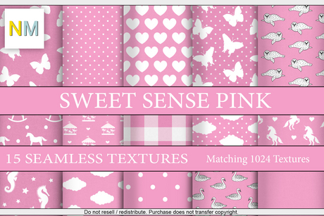 Second Life Marketplace - Sweet Sense Pink Matching Fabrics Kit 15 ...