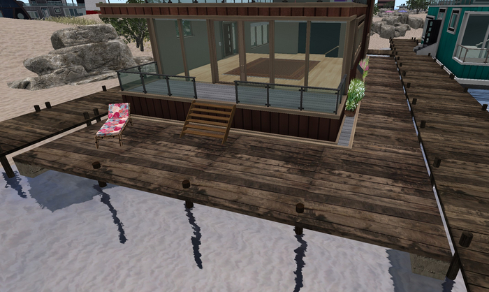 Second Life Marketplace - LH-Houseboat Sea Wall & Walkway (16m x 64m)