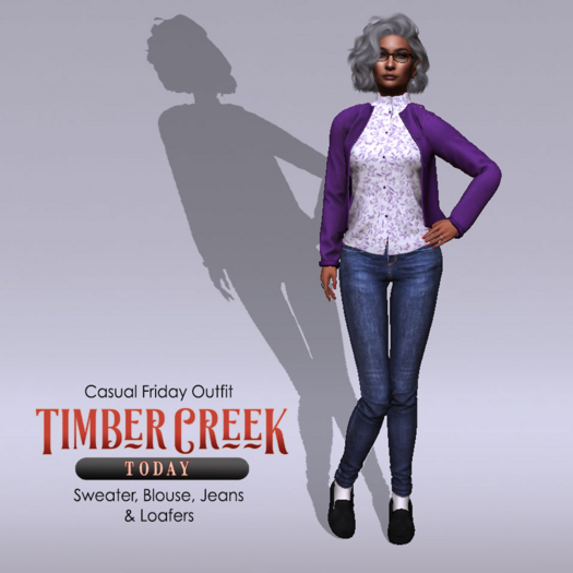 Second Life Marketplace - [Timber Creek] Casual Friday Outfit-Violet