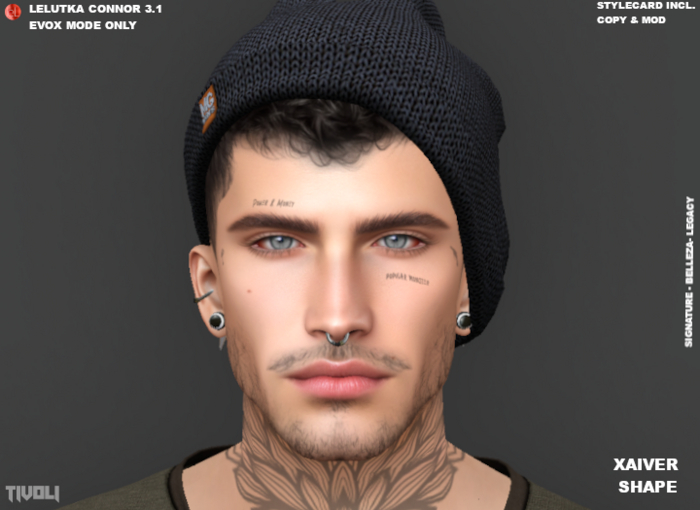 Second Life Marketplace - Tivoli inc - Connor shape for lelutka connor ...