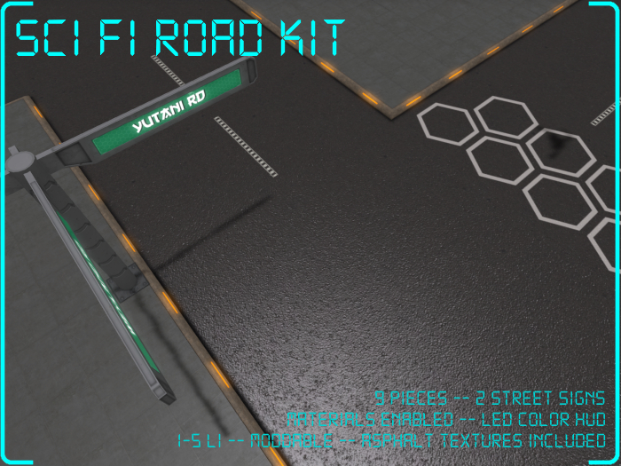 Second Life Marketplace - [456] Sci Fi Road Kit
