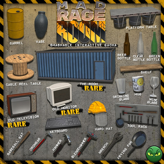 Second Life Marketplace - MadPea Rage Room - Tool Rack